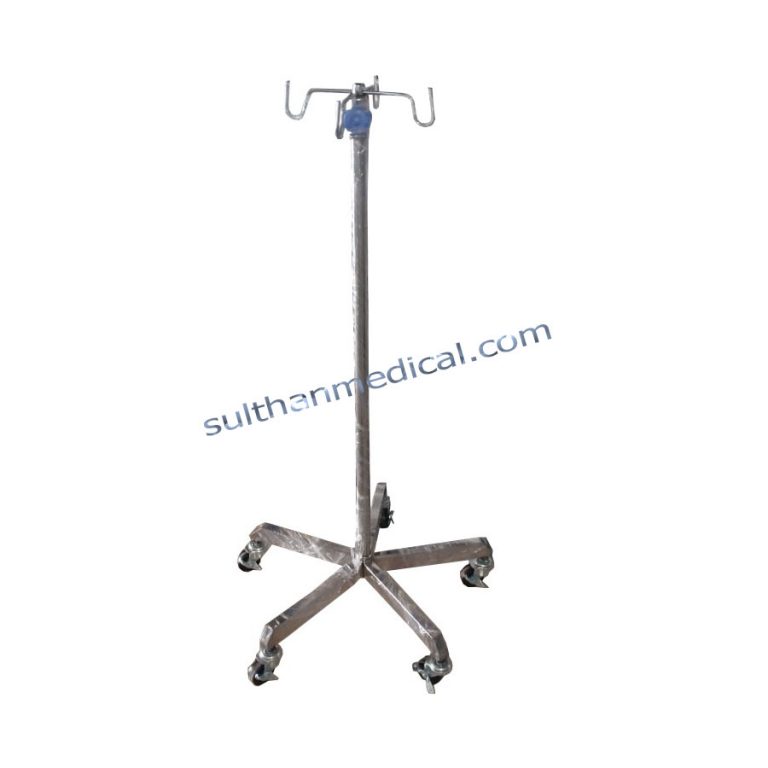 Tiang Infus Full Stainless Kaki 5 | sulthanmedical
