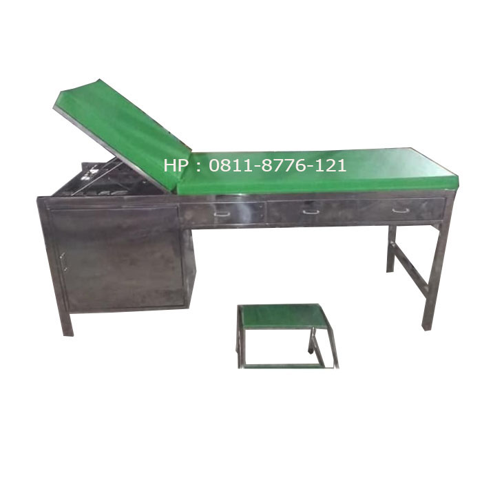 Meja Periksa Advance Stainless – Examination Table dengan Laci + Lemari ...