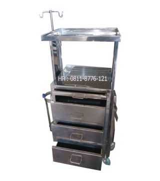 Troli Emergency Bahan Stainless – Emergency Trolley | sulthanmedical