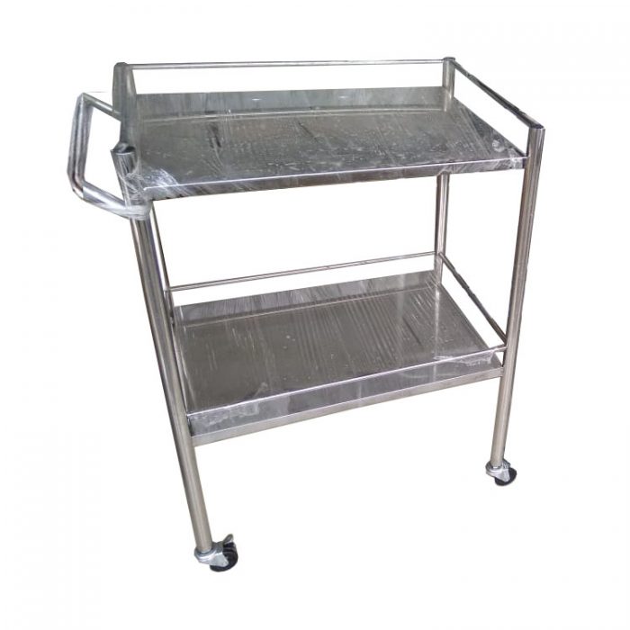 Troli Instrumen 2 Rak Stainless | sulthanmedical