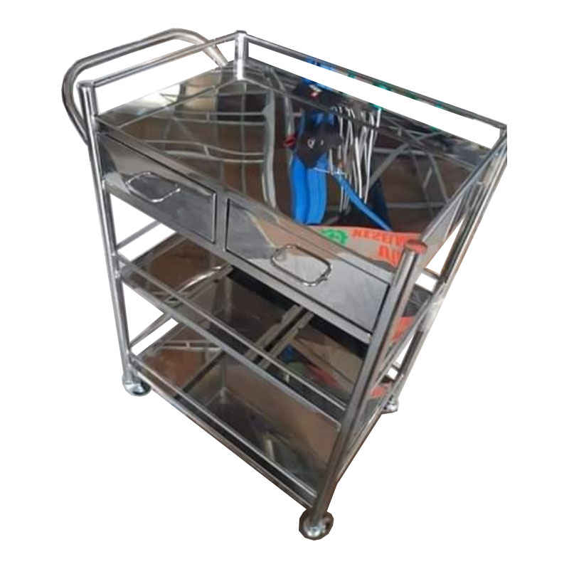 Troli Instrumen 3 Rak Laci – Instrument Trolley | sulthanmedical