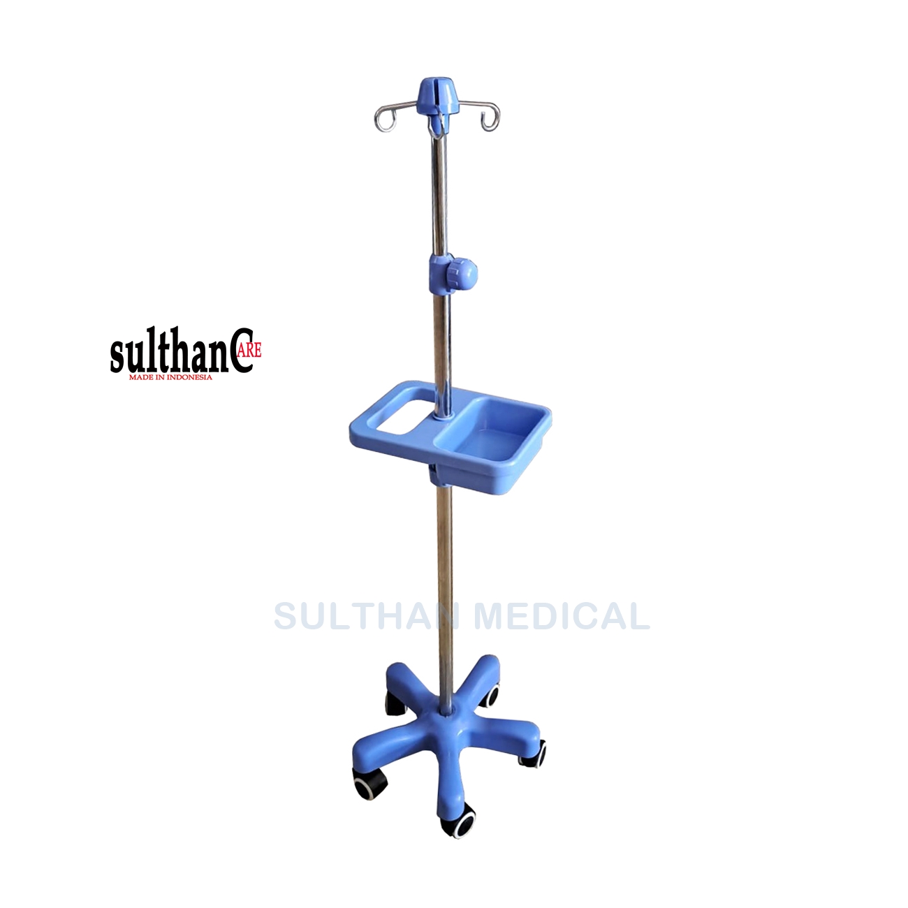 Tiang Infus Roda ABS (Aksesori Storage + Holder) | sulthanmedical